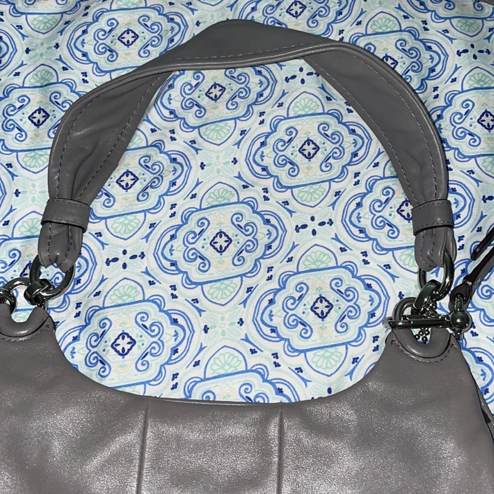 Coach Kristin Hippie Hobo 16931 Gray Buttery Leather - Gem